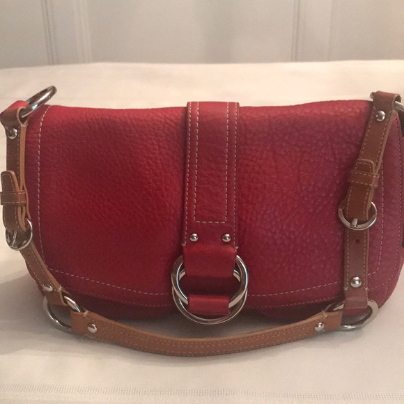 Coach | Bags | Coach Red Pebbled Leather | Poshmark
